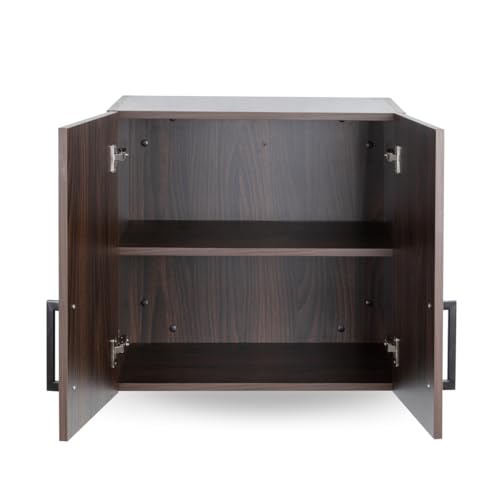 Minerva Overhead Towel Cabinet in Walnut