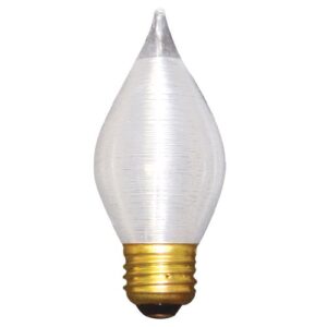 bulbrite 40c15s 40-watt incandescent spunlite c15 chandelier bulb, medium base, satin [2 pack]