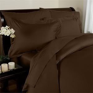 elegant comfort 1800 thread count - wrinkle resistant - egyptian quality 3pc duvet cover set, solid, full/queen, chocolate brown