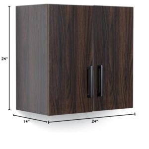 Minerva Overhead Towel Cabinet in Walnut