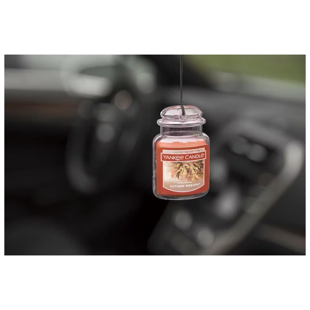 Yankee Candle Autumn Wreath Car Jar Ultimate Air Freshener, Food & Spice Scent