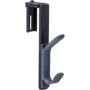 officemate 22005 over panel coat hook plastic 2 hooks 10lb cap 7-inch x3/4-inch gray