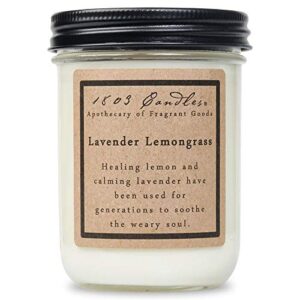 1803 candles - 14 oz. jar soy candles - (lavender lemongrass)