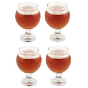 libbey belgian beer taster glass 5 oz - 4 pack w/ pourer