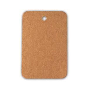 lwr crafts 100 hang tags rectangle with jute twines 100ft (2 3/8" x 1 9/16", kraft)