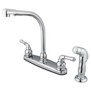 kingston brass fb751sp americana 8" centerset kitchen faucet, 7-inch in spout reach, polished chrome