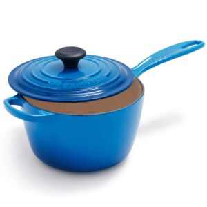 le creuset enameled cast iron signature saucepan, 2.25 qt., marseille