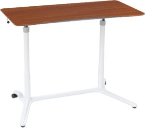 calico designs 51231 sierra height adjustable desk, white/cherry, 37.5 inch