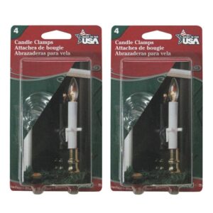 adams christmas 1550-99 candle clamps 8 pack (there are 2 packs of 4 in the bag)