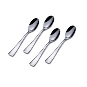 mikasa serena stainless steel demitasse spoon, set of 4