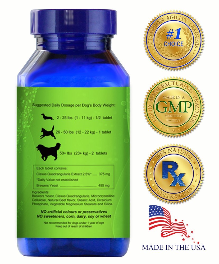 RxMobility Botanical Hip & Joint Supplement with Cissus Quadrangularis - All Natural Formula for Fast Working Pain Relief & Maximum Mobility - for Dogs