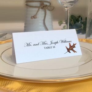 assorted autumn leaf printable place cards, set of 60 (10 sheets), laser & inkjet printers - wedding, party, dinner, and special events - made in the usa