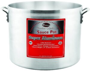 winco usa super aluminum sauce pot, extra heavy weight, 40 quart, aluminum