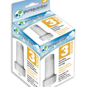 PureGuardian Humidifier Demineralization Filter, Number 3 Cartridge, Prevents Release of Minerals, Lasts 500 Hours, White, FLTDC30