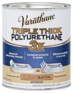 varathane 284473 triple thick polyurethane, quart (pack of 1), satin