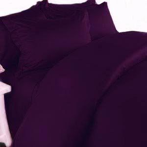 1800 thread count - egyptian quality 3pc duvet cover set, solid, full/queen, purple