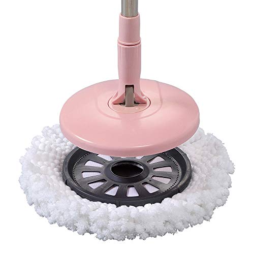 Azuma Industrial TSM557 Rotating Mop Tornado Round Set, Compact, Wiping Width 10.2 inches (26 cm), Handle Length 42.5-51.2 inches (107.5-130 cm), Pink, Single Layer Cleaning