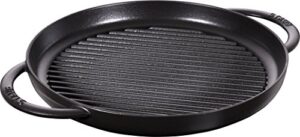 staub pure grill cast iron hollow pot, 30cm, black