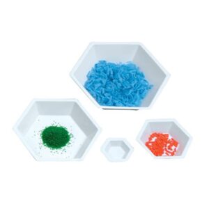 heathrow scientific hs14251a hexagonal weigh boat, small (pack of 500)