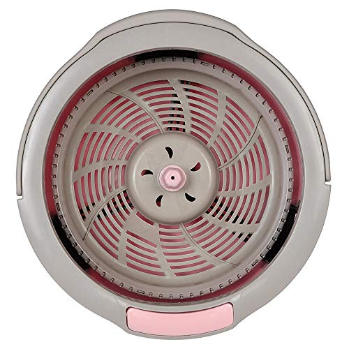 Azuma Industrial TSM557 Rotating Mop Tornado Round Set, Compact, Wiping Width 10.2 inches (26 cm), Handle Length 42.5-51.2 inches (107.5-130 cm), Pink, Single Layer Cleaning