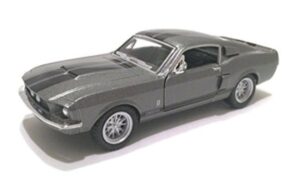 dubblebla scale 1/38 1967 ford shelby mustang gt-500 diecast car grey