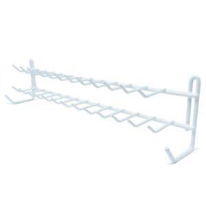 huji wall mount tie and belt rack organizer, white (1 pack)