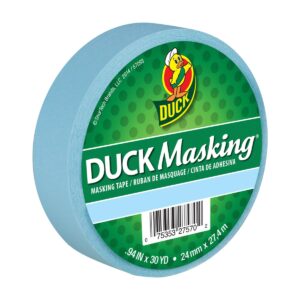 duck masking 240881 light blue color masking tape, .94-inch by 30 yards