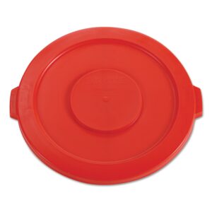 rubbermaid 2631red round flat top lid for 32-gallon round brute containers 22 1/4-inch dia. red