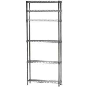 shelving inc. 8" d x 48" w x 84" h chrome wire shelving with 6 tier shelves, weight capacity 800lbs per shelf