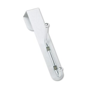 Safco 4166 Over-The-Door Double Coat Hook Chrome-Plated Steel Satin Aluminum Base