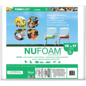 fairfield nufoam, 15-inch by 17-inch by 2-inch, white