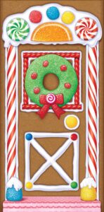 beistle gingerbread house door cover