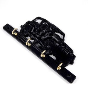 4x4 Rock Crawler Off Road Offroad Key Rack Holder Hanger Key Hooks - Four Hooks Installed - 6" Wide x 2 1/3" Tall x 3/16" Thick