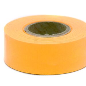 ChromaLabel 1 inch Clean Remove Color Code Labeling Tape, 500 inch Roll, Fluorescent Orange