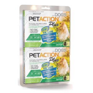 petaction plus for dogs, 6 doses medium dogs 23-44 lbs.