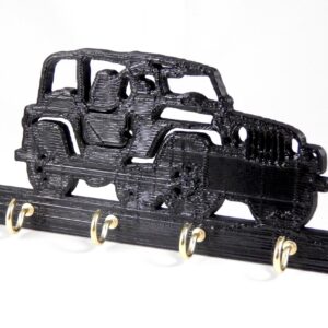 4x4 Rock Crawler Off Road Offroad Key Rack Holder Hanger Key Hooks - Four Hooks Installed - 6" Wide x 2 1/3" Tall x 3/16" Thick