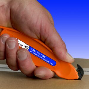 Klever Koncept (By Klever Kutter) 3/Pack Safety Box Cutter, Box Cutter, Prevents Costly Injuries and Accidental Damaged Product, Dual Sided Lasts Twice As Long As A Traditional Box Cutter, Disposable