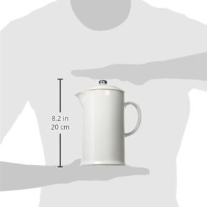 Le Creuset Stoneware French Press, 34 oz., White