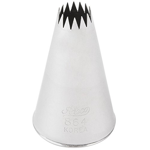 Ateco # 864 - French Star Pastry Tip .38'' Opening Diameter- Stainless Steel