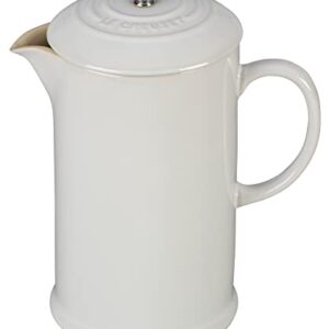 Le Creuset Stoneware French Press, 34 oz., White