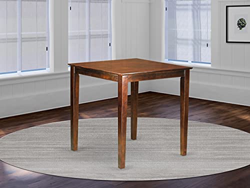 East West Furniture VNT-MAH-T Vernon Square Bar Height Counter Table for Small Spaces, 36x36 Inch, Mahogany