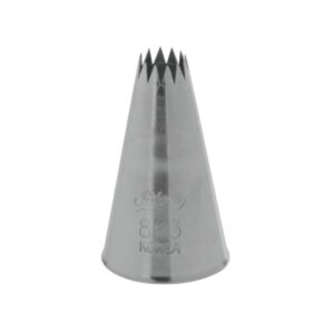 ateco # 863 - french star pastry tip.31'' opening diameter- stainless steel