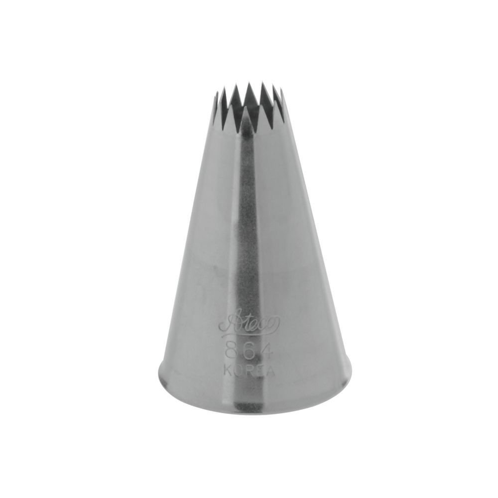 Ateco # 864 - French Star Pastry Tip .38'' Opening Diameter- Stainless Steel