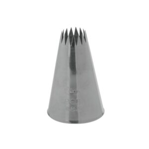 ateco # 865 - french star pastry tip .44'' opening diameter- stainless steel