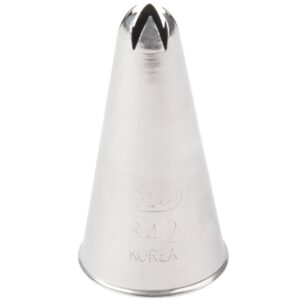 ateco # 842 - closed star pastry tip .25'' opening diameter- stainless steel