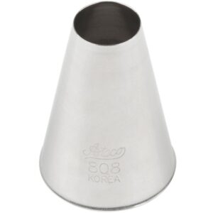 ateco # 808 - plain pastry tip .63'' opening diameter- stainless steel