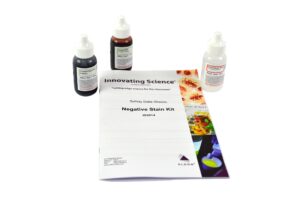 aldon innovating science negative stain kit - set of 3 30ml microscope stains - congo red, hydrochloric acid, formalin nigrosin solution