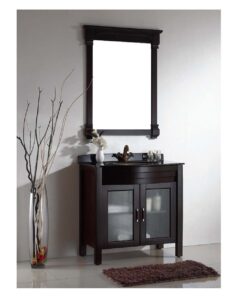 dawn ram290239 solidwood and plywood frame mirror, walnut finish