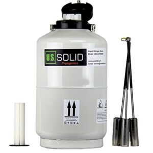 u.s.solid 10l cryogenic container liquid nitrogen ln2 tank dewar with straps 6 canisters