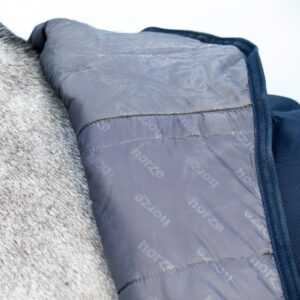 HORZE Avalanche 1200D High Neck Turnout Rain Sheet (No Fill) | Lightweight Waterproof Horse Blanket - Peacoat Dark Blue - 72 in